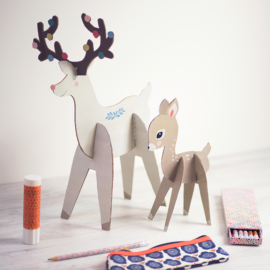 DIY: Fabriquei uma rena de Natal e seu pequeno cervo! • Le blog Ludilabel DIY: Fabriquei uma rena de Natal e seu pequeno cervo! • Le blog Ludilabel